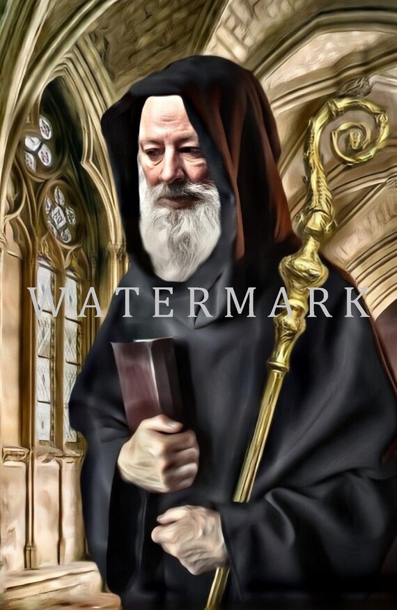 St. Benedict of Nursia DIGITAL DOWNLOAD Custom Digital Oil - Etsy