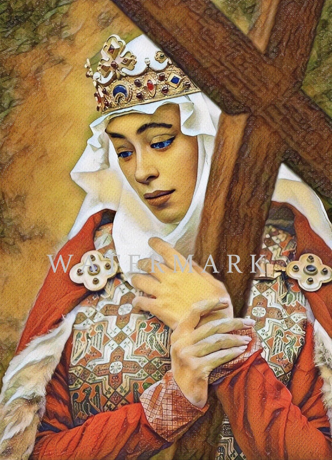 St. Helen - True Cross - Custom Digital Oil Painting DIGITAL DOWNLOAD ...