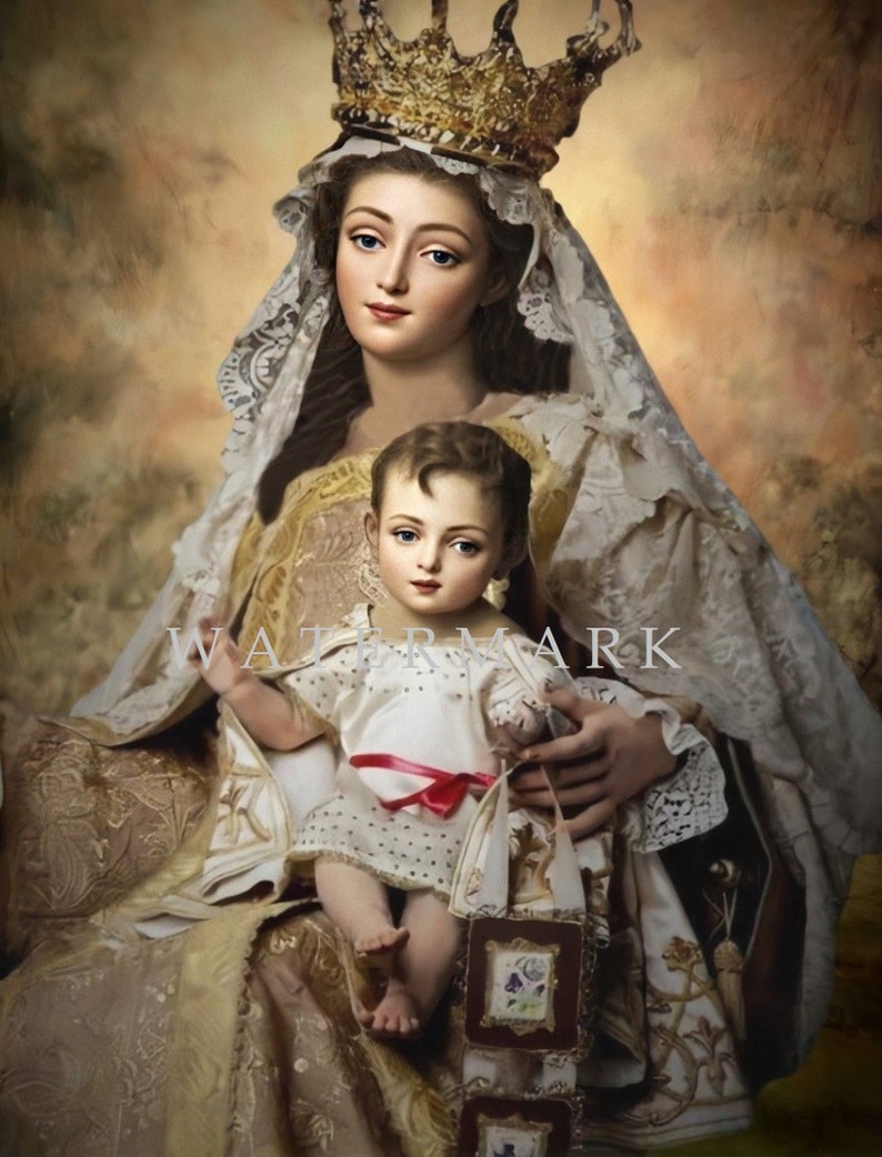 Custom DIGITAL DOWNLOAD Digital Oil Painting of Our Lady of - Etsy