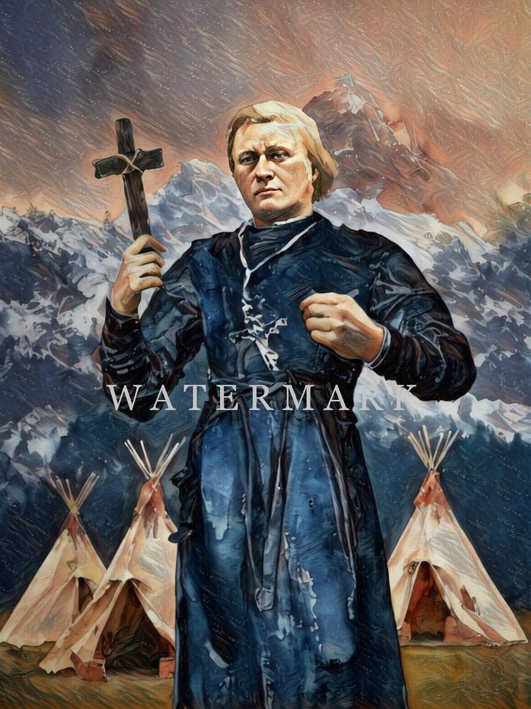 Fr. Pierre-Jean De Smet Benutzerdefinierte Digitales Ölgemälde DIGITAL DOWNLOAD - Etsy.de