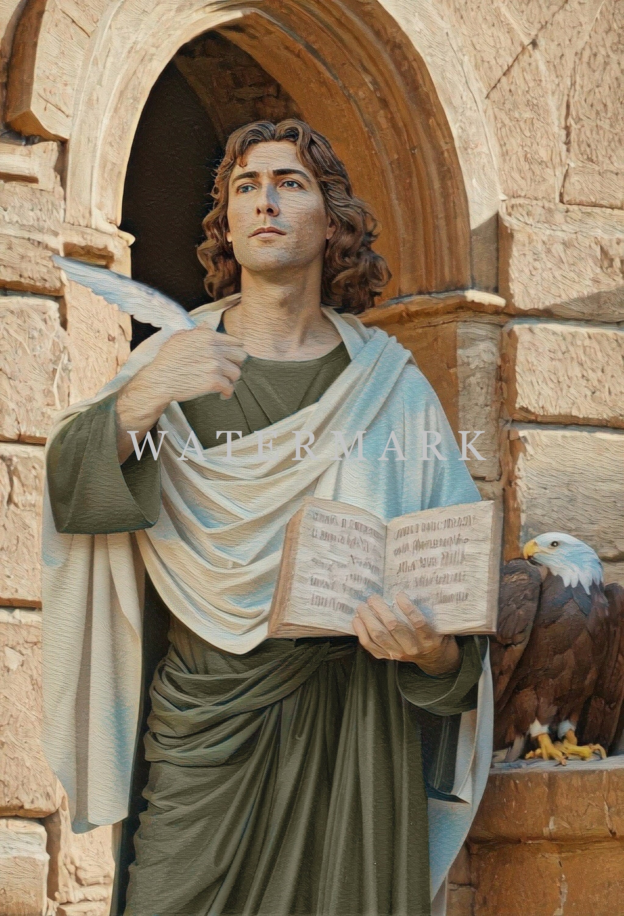 St. John the Evangelist - Apostle - Custom Digital Oil Painting DIGITAL ...