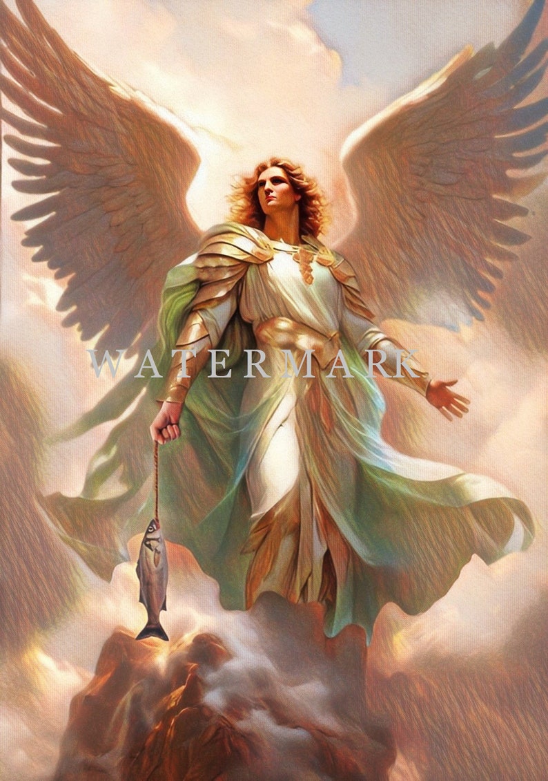 St. Raphael the Archangel Custom Digital Oil Painting DIGITAL DOWNLOAD ...