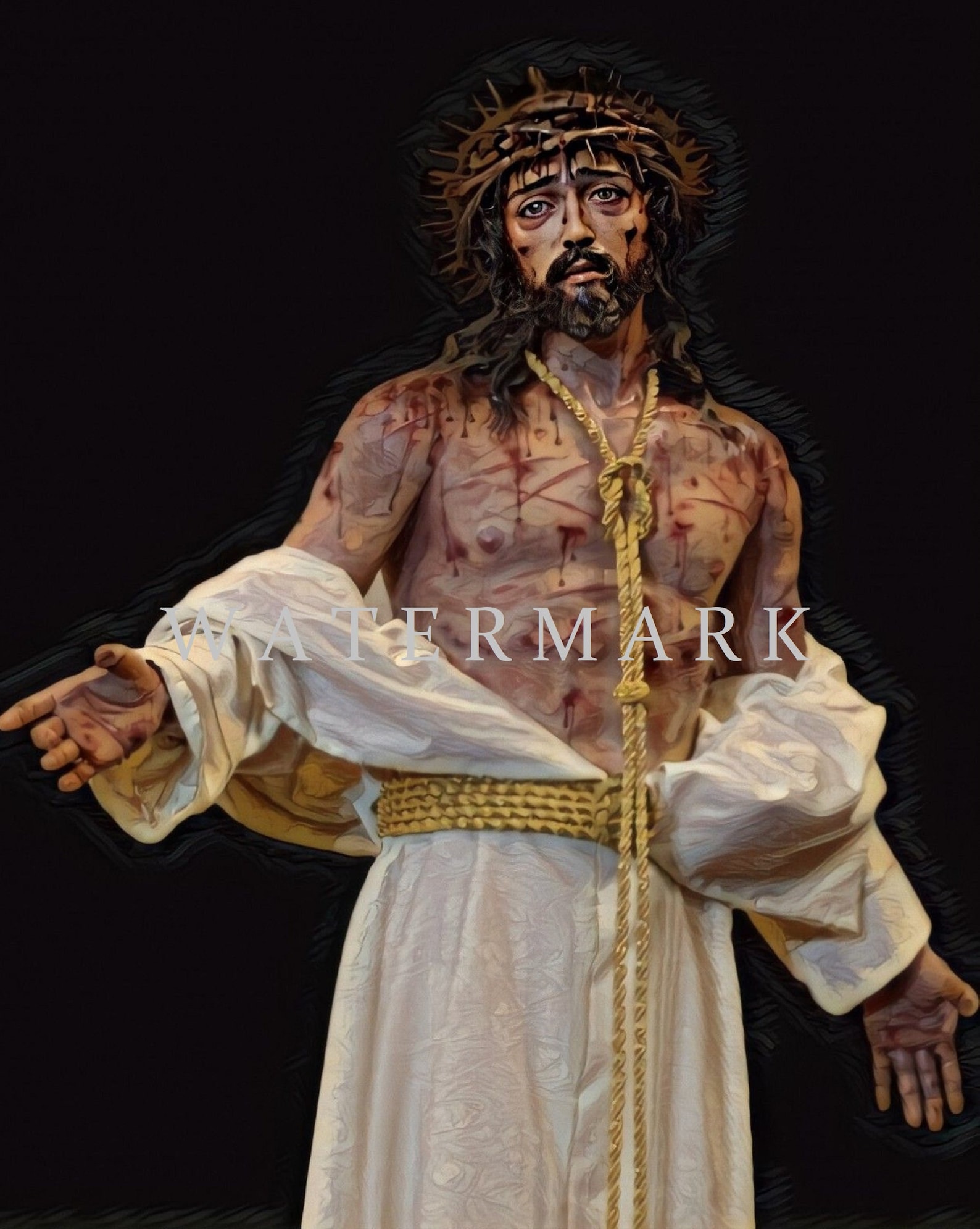 Jesus Scourging at the Pillar Custom Digital Oil Painting DIGITAL ...