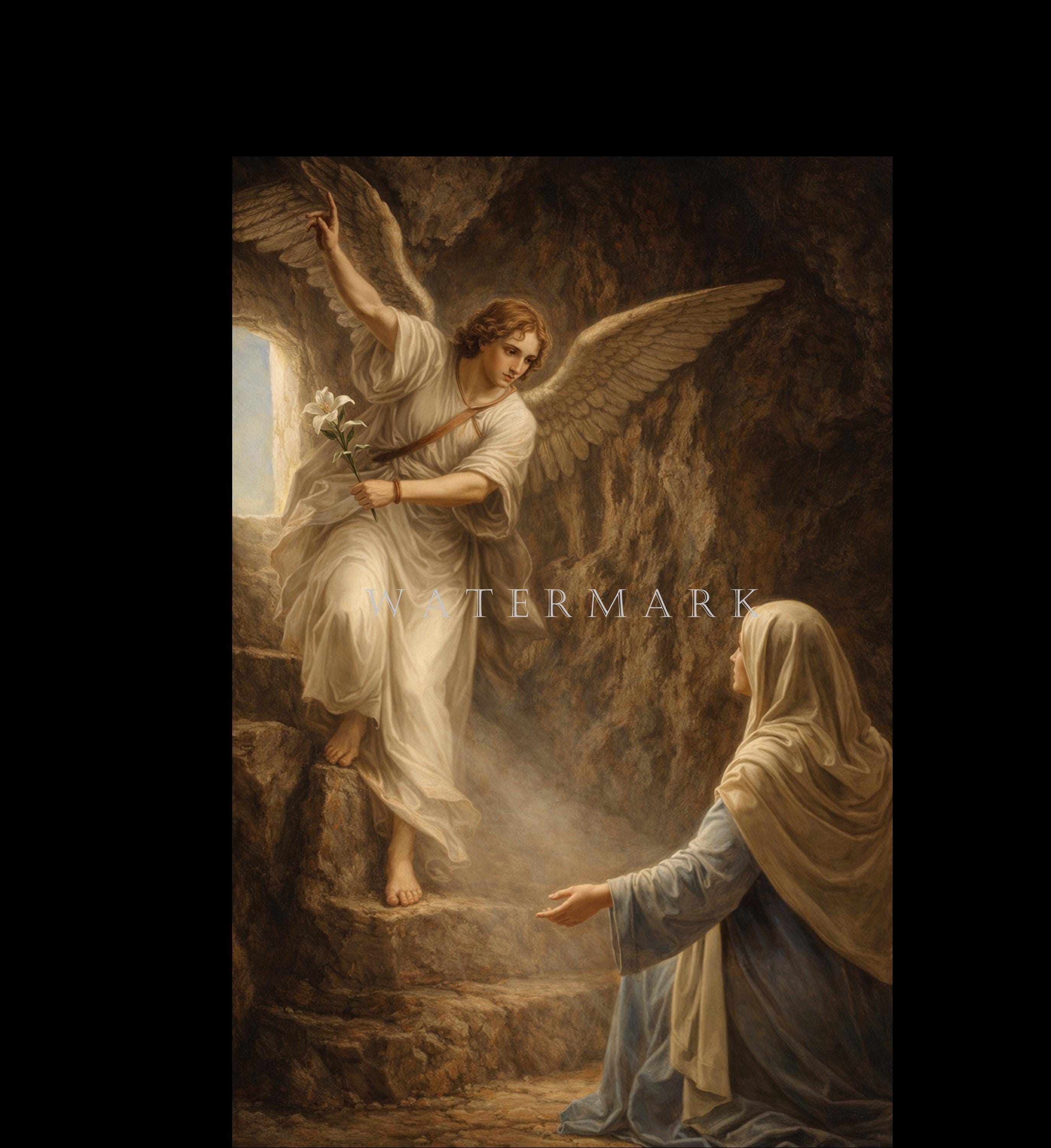 The Annunciation - Archangel Gabriel and the Blessed Virgin Mary Custom ...