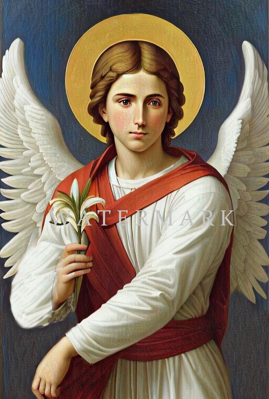 St. Gabriel the Archangel Custom Digital Oil Painting DIGITAL - Etsy