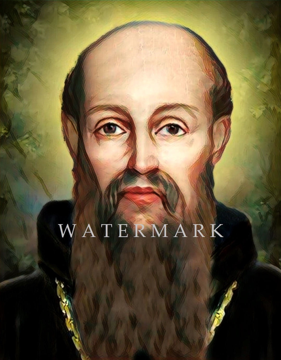 St. Benedict of Nursia DIGITAL DOWNLOAD Custom Digital Oil Painting - Etsy