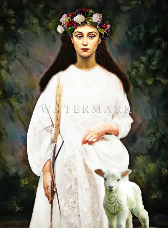 St. Agnes of Rome Digital Download Custom DIGITAL OIL PAINTING - Etsy