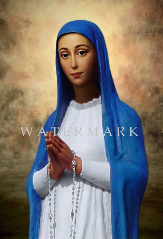Custom DIGITAL DOWNLOAD Digital Oil Painting of Our Lady of - Etsy