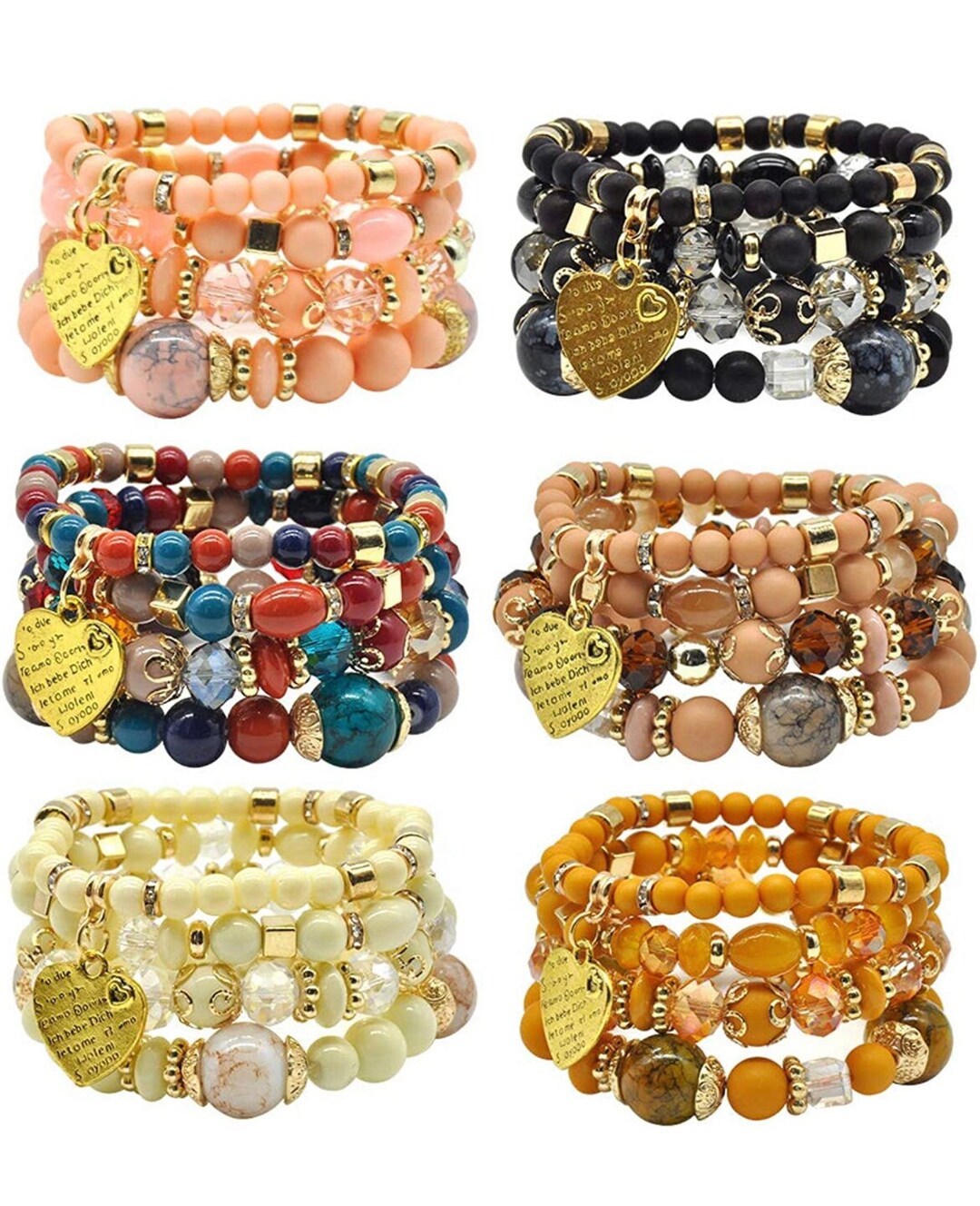 Beaded Boho Bracelet Sets - Etsy