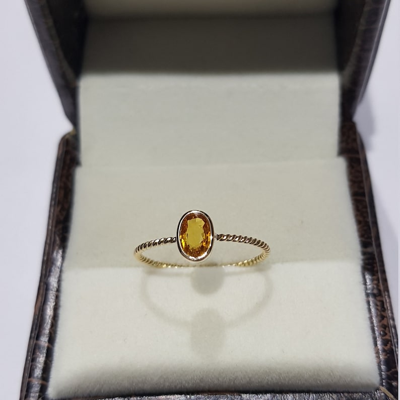 14k Solid Yellow Gold Natural Oval Shaped 6x4 Mm Yellow - Etsy