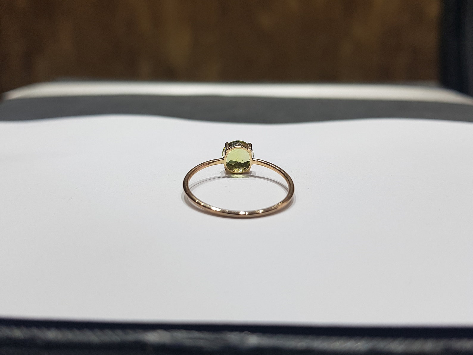 Peridot Ring / 10k Gold Peridot Ring / August Birthstone Ring / Dainty ...