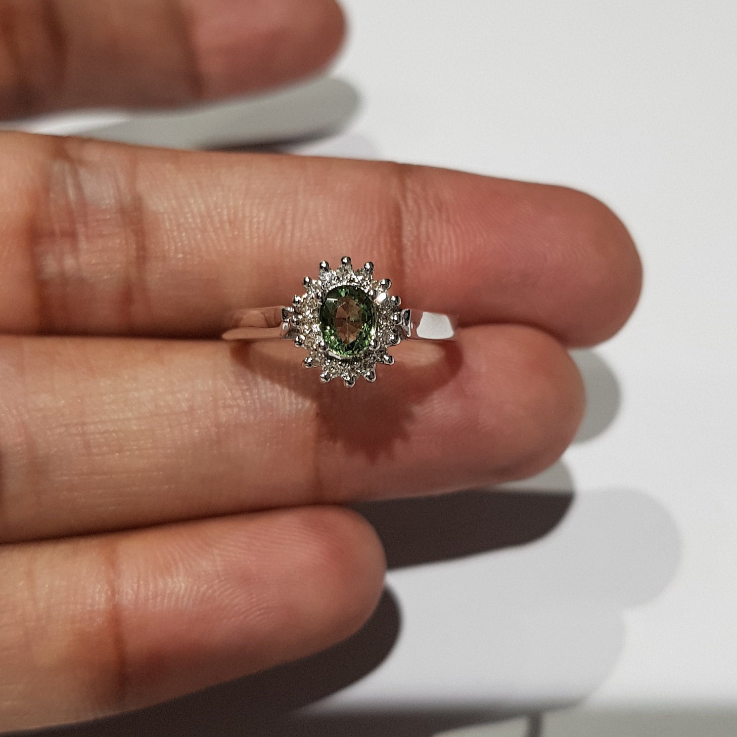 925 solid sterling silver rhodium plated natural 5x4 mm oval | Etsy