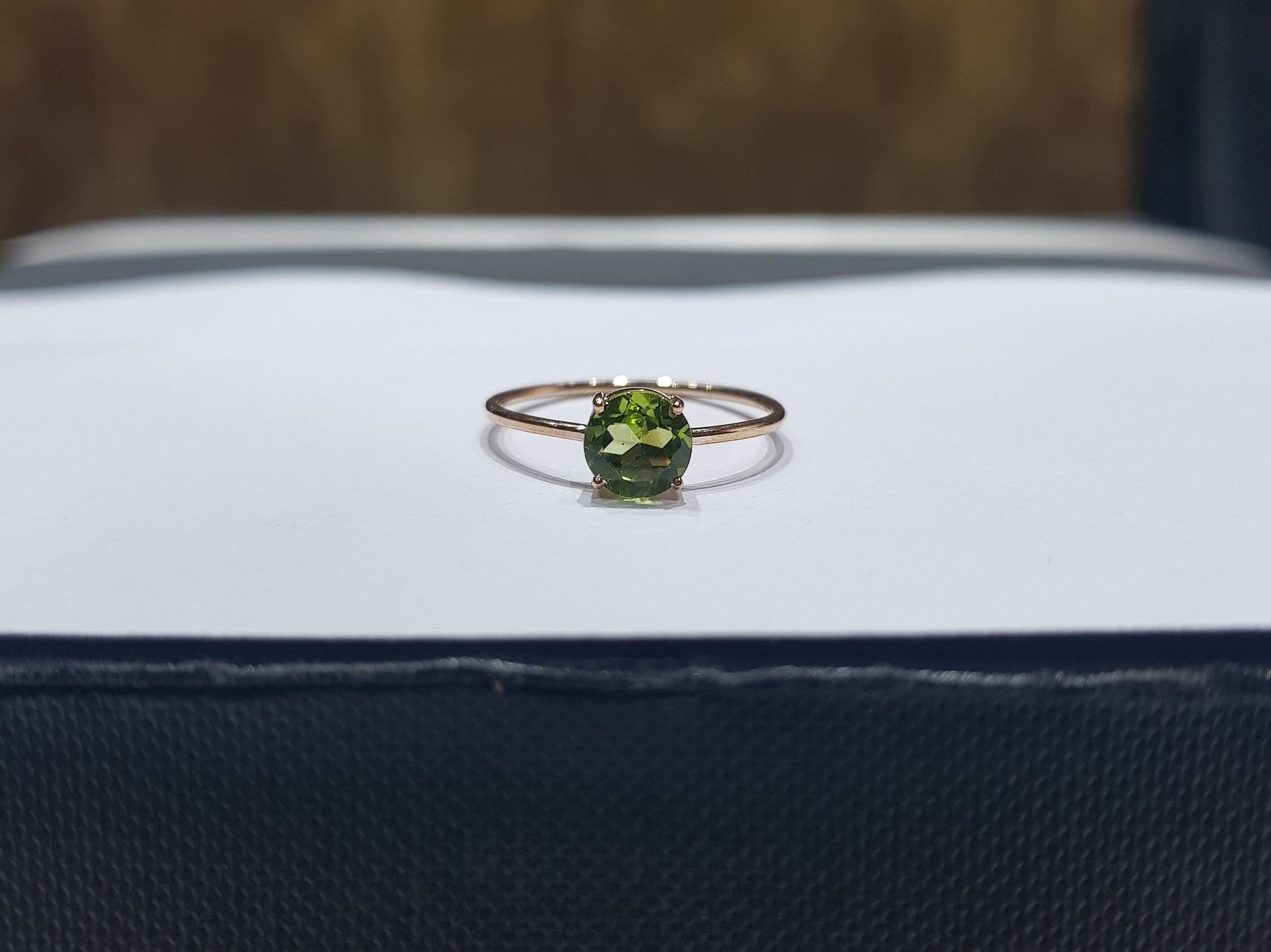 Peridot Ring / 10k Gold Peridot Ring / August Birthstone Ring / Dainty ...