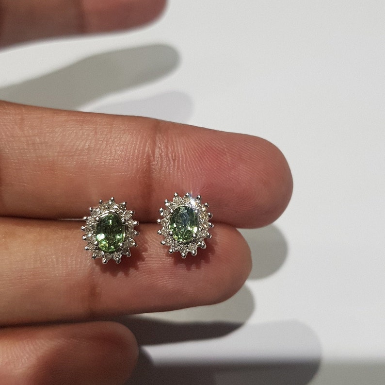 925 Solid Sterling Silver Rhodium Plated Natural 5x4 Mm Oval - Etsy