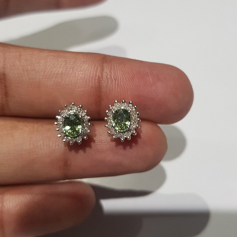 925 Solid Sterling Silver Rhodium Plated Natural 5x4 Mm Oval - Etsy