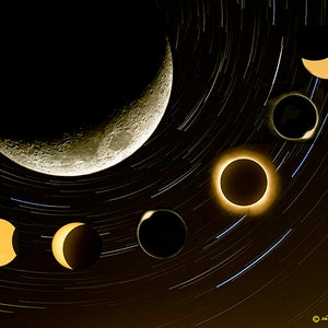 The 2024 Solar Eclipse Sequence , Photographic Print, Photo, Moon and ...