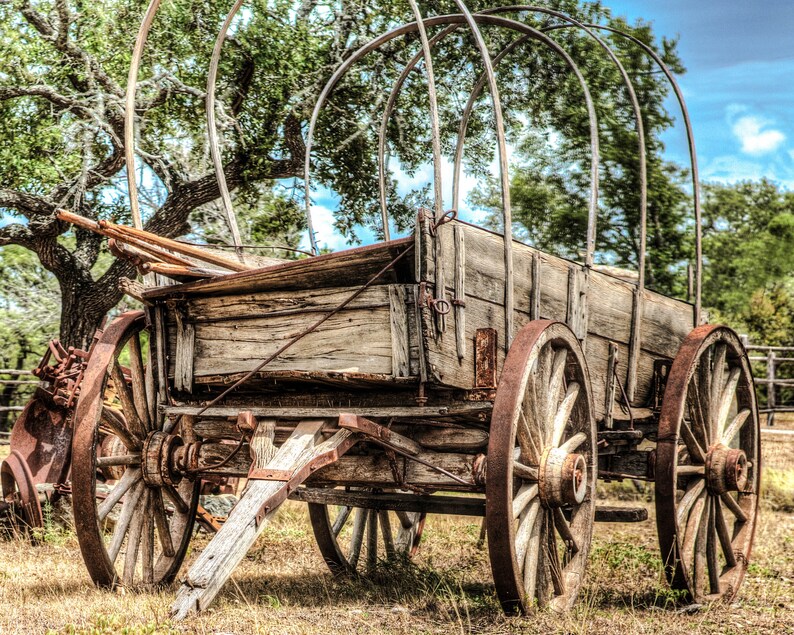 Photograph , Print, Texas Ranch-old Covered Wagon #168 - Etsy