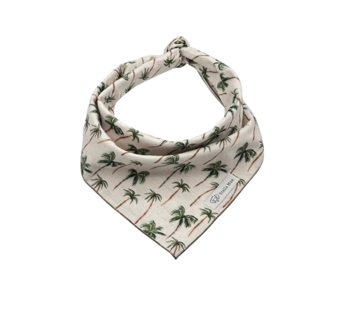 Tropical Palm Trees Dog Bandana, Palm Trees Bandana, Tropical Trees Dog ...