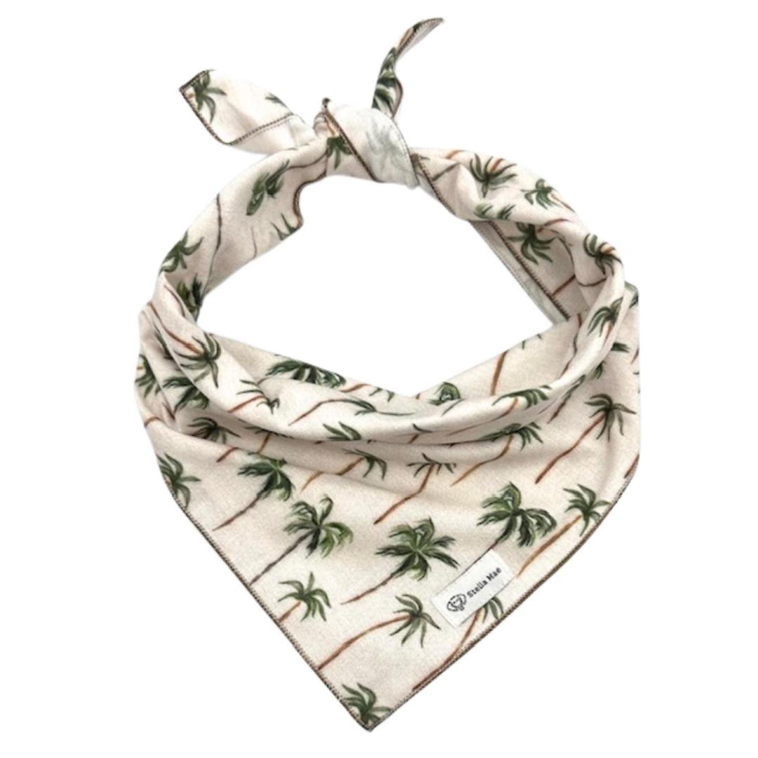 Palm Trees Dog Bandana: Tropical Trees Pet Neckwear, Tie-on or Collar ...
