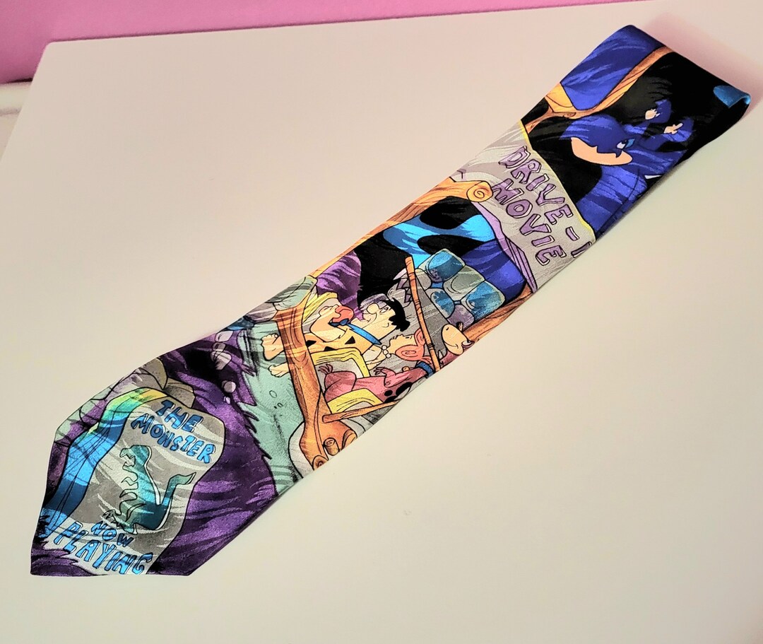 The Flintstones Drive in Movie Ralph Marlin Style Vintage 90s Necktie ...