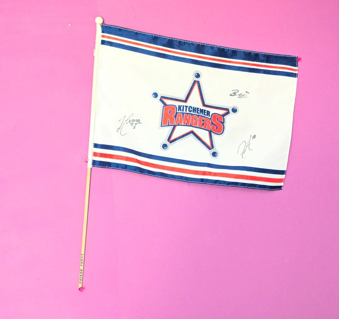 Kitchener Rangers Vintage 90s OHL Hockey Small Tex Flag Autographed - Etsy