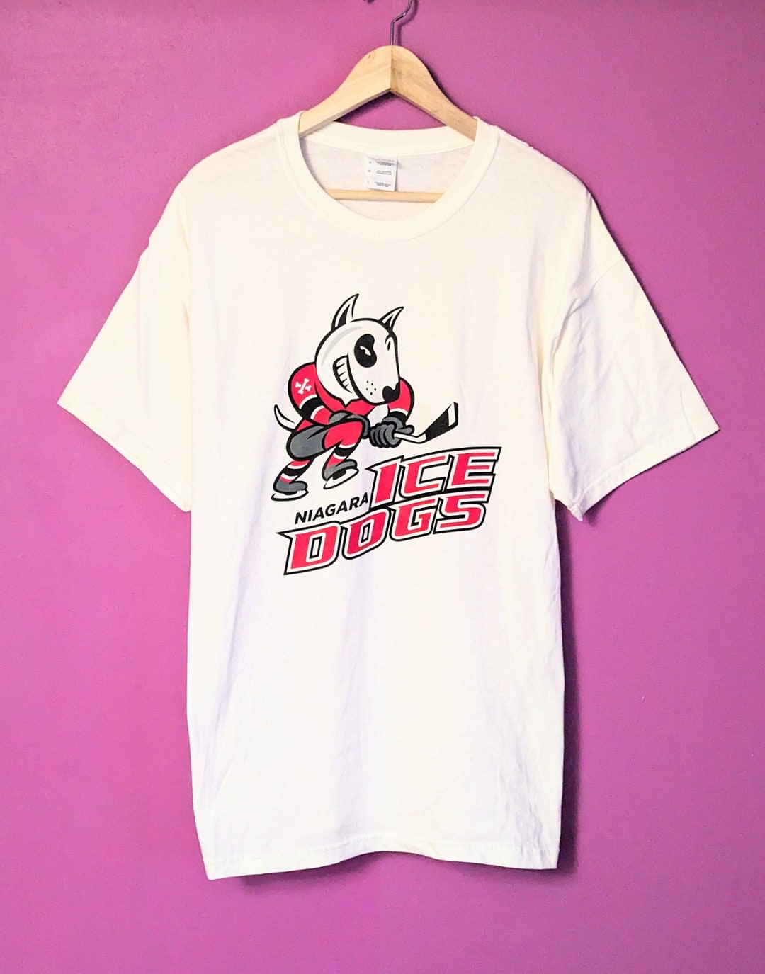 L/G Niagara Ice Dogs White T-shirt - Etsy