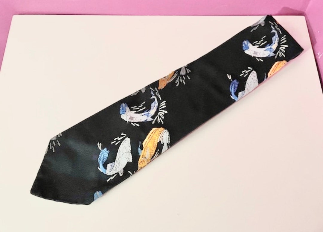 Koi Fish Dumas Du Paris Vintage Necktie - Etsy