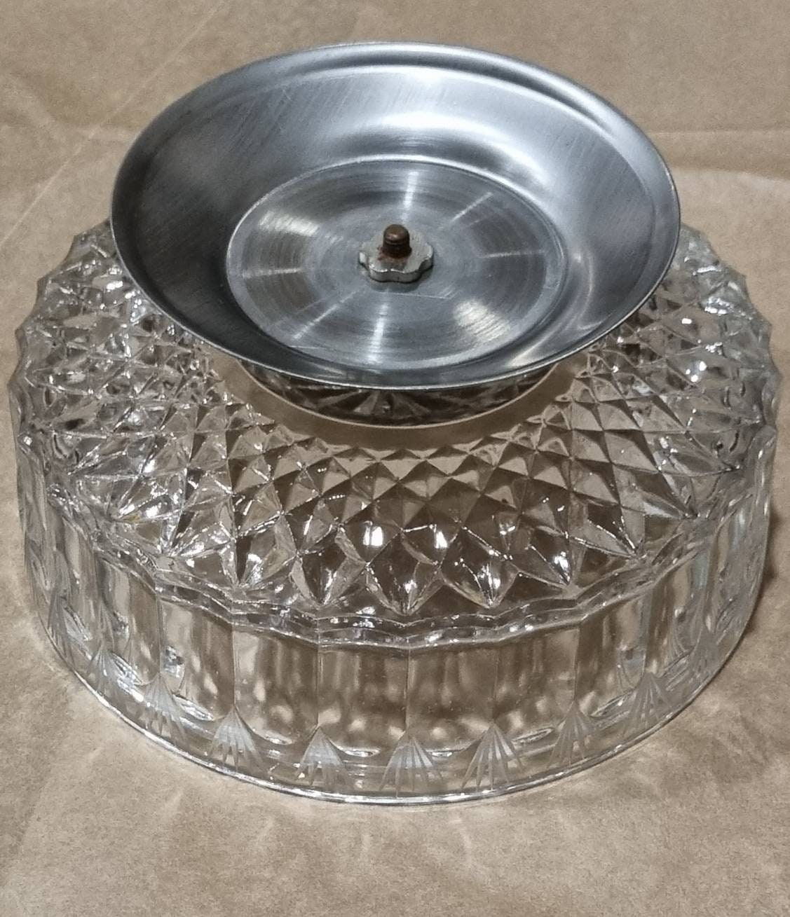 Vintage Glass Dish Glass Candy Plate Clear Cut Glass Snack | Etsy