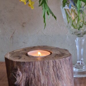 Oak Tree Candle Holder Tealight Candle Holder Natural Solid Wood Candle ...