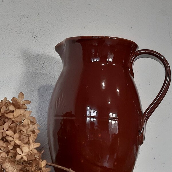 Red Ceramic Pitcher - Etsy