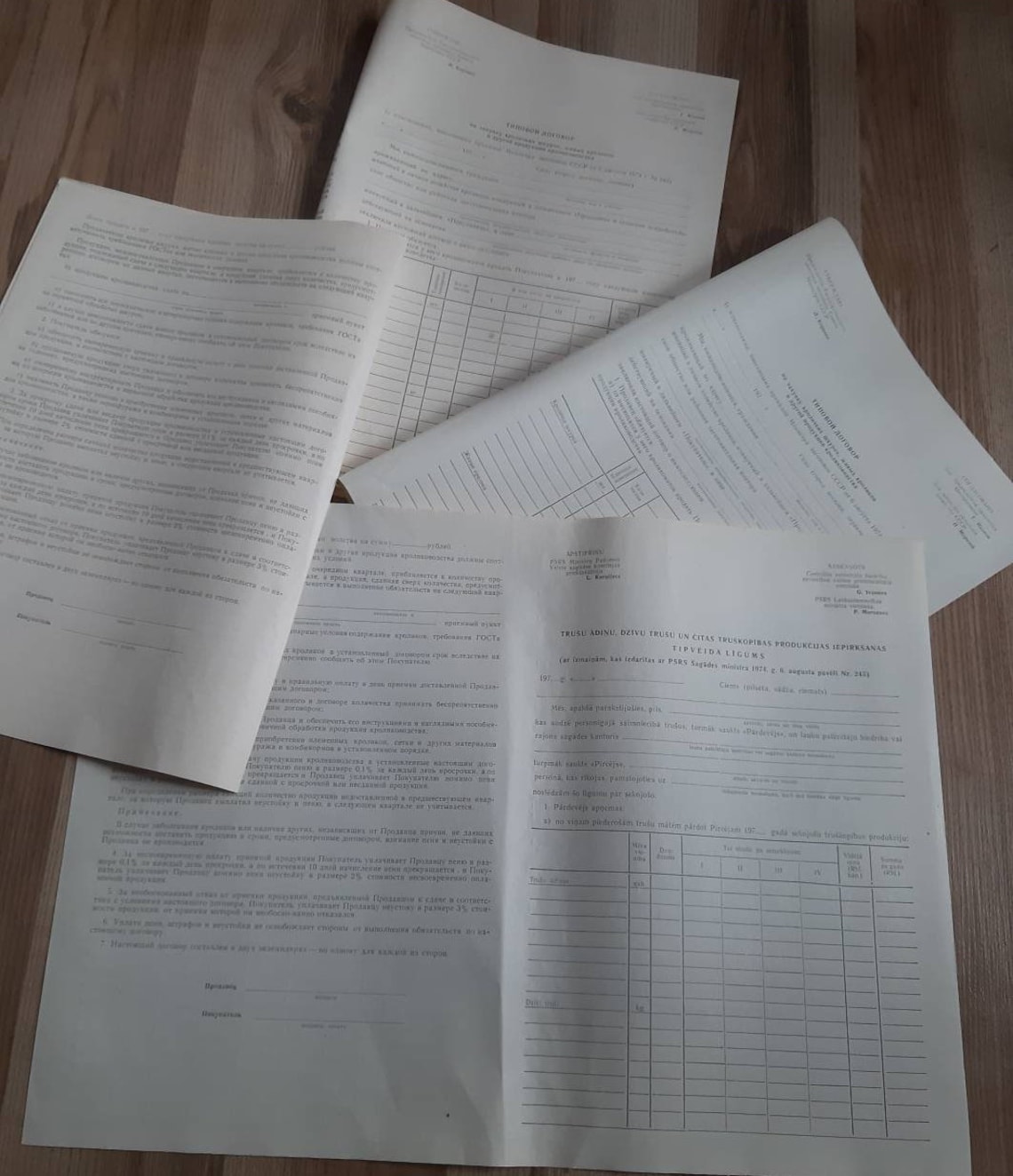 Soviet Era Lot Vintage Old Documents Standard Contract - Etsy