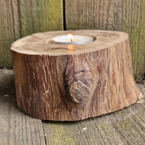 Oak Tree Candle Holder Tealight Candle Holder Natural Solid Wood Candle ...