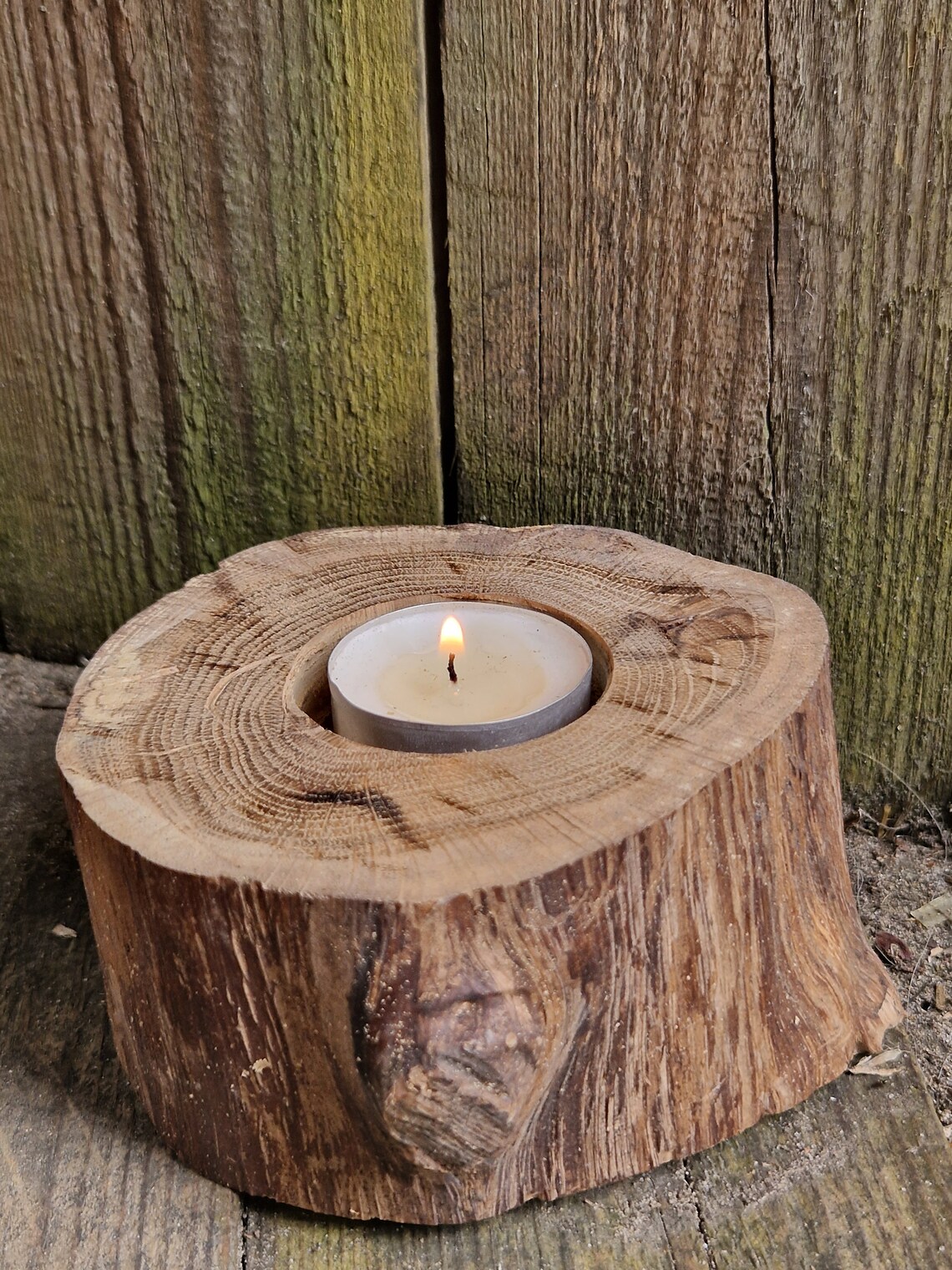Oak Tree Candle Holder Tealight Candle Holder Natural Solid Wood Candle ...