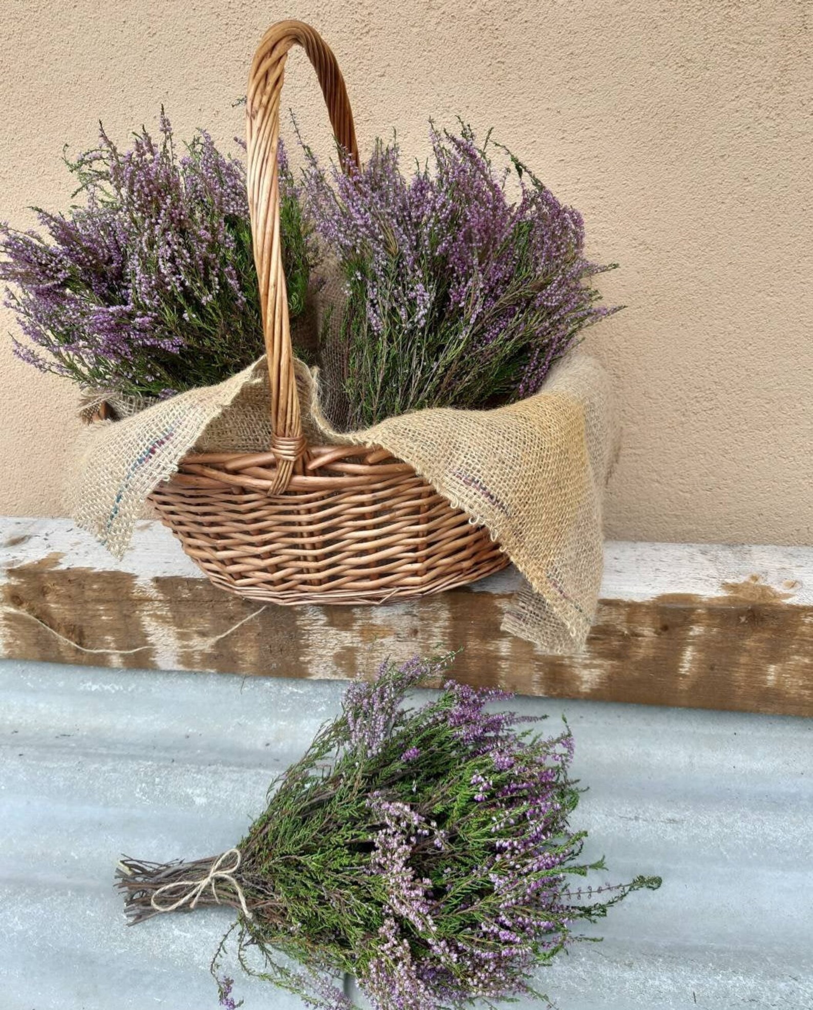 Dried Heather Flowers Bouquet Wedding Bouquet Forest Flowers Lilac Rose ...