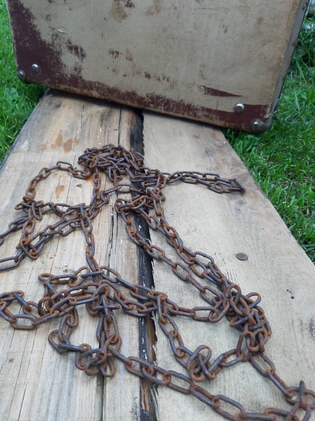 1.meters Rusty Chain Rusty Metal Chain Part Primitive Iron Rusted ...