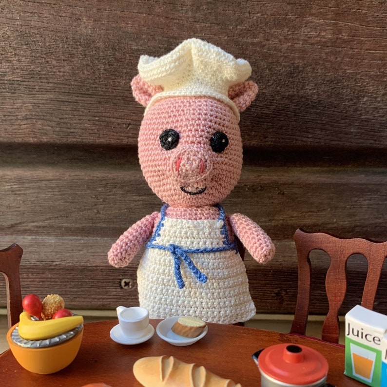 Chef Oinkers Amigurumi Crochet Pattern - Etsy