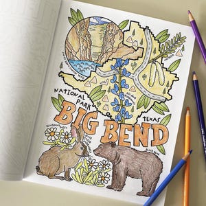 Big Bend National Park Coloring Page - Etsy