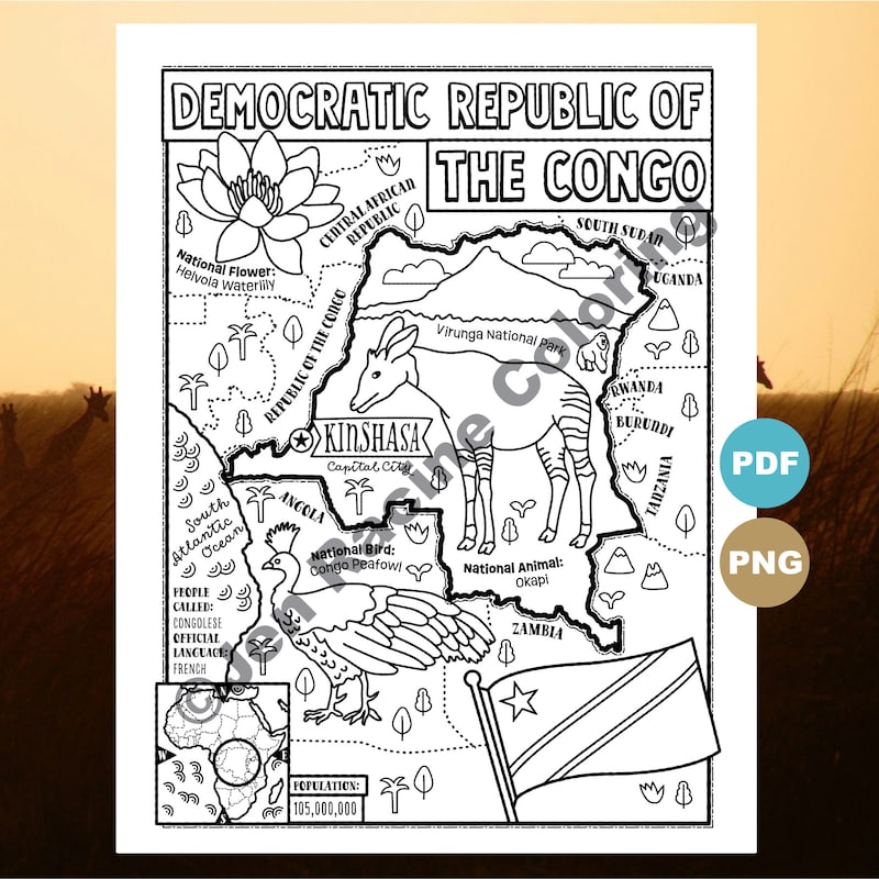 Republic of the Congo Africa - Etsy