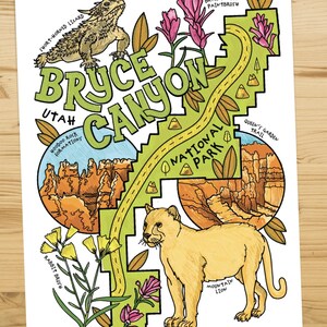 Bryce Canyon National Park Coloring Page - Etsy