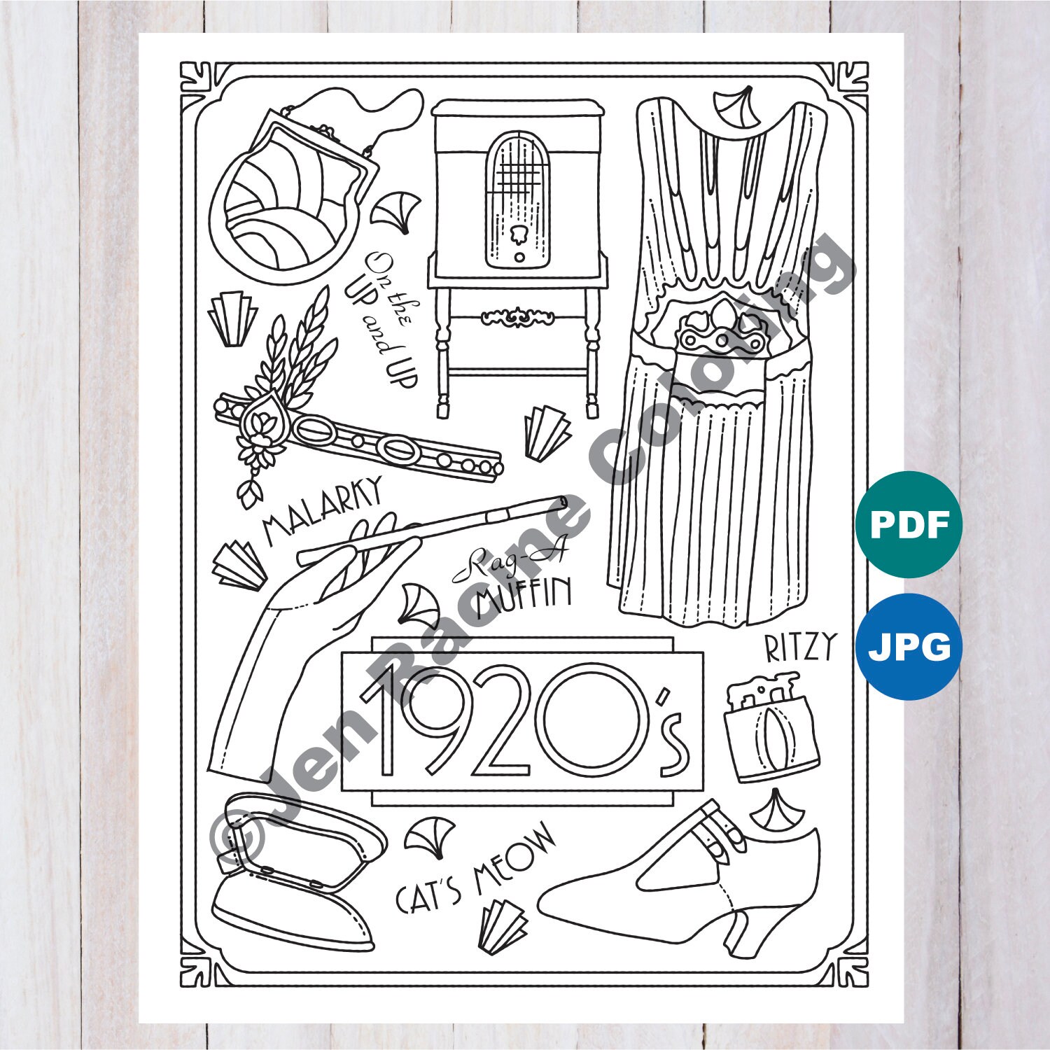 1920 Styles Coloring Pages For Free