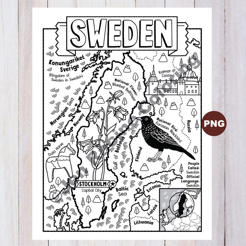 Scandinavia Map Wall Art - Etsy