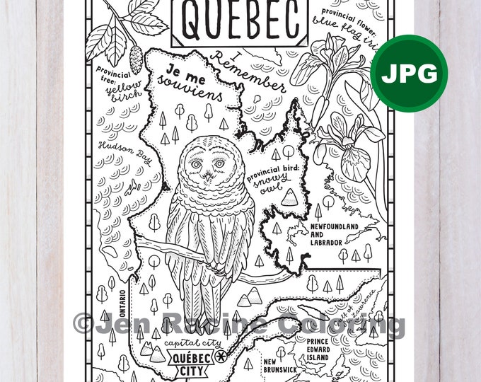 Saskatchewan Coloring Page, Canada, Province, Provincial Map, Wildlife ...