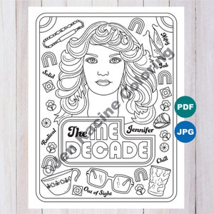 1970's – the Me Decade Coloring Pages, Set of 2 Digital Download - Etsy