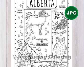Ontario Coloring Page Canada Province Provincial Map | Etsy
