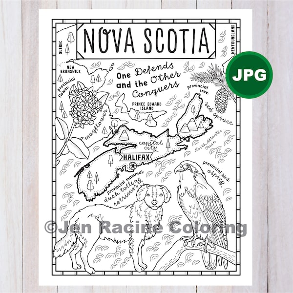 Nova Scotia Map - Etsy Canada