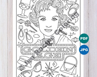 1870's the Gilded Age Coloring Pages Set of 2 Digital | Etsy