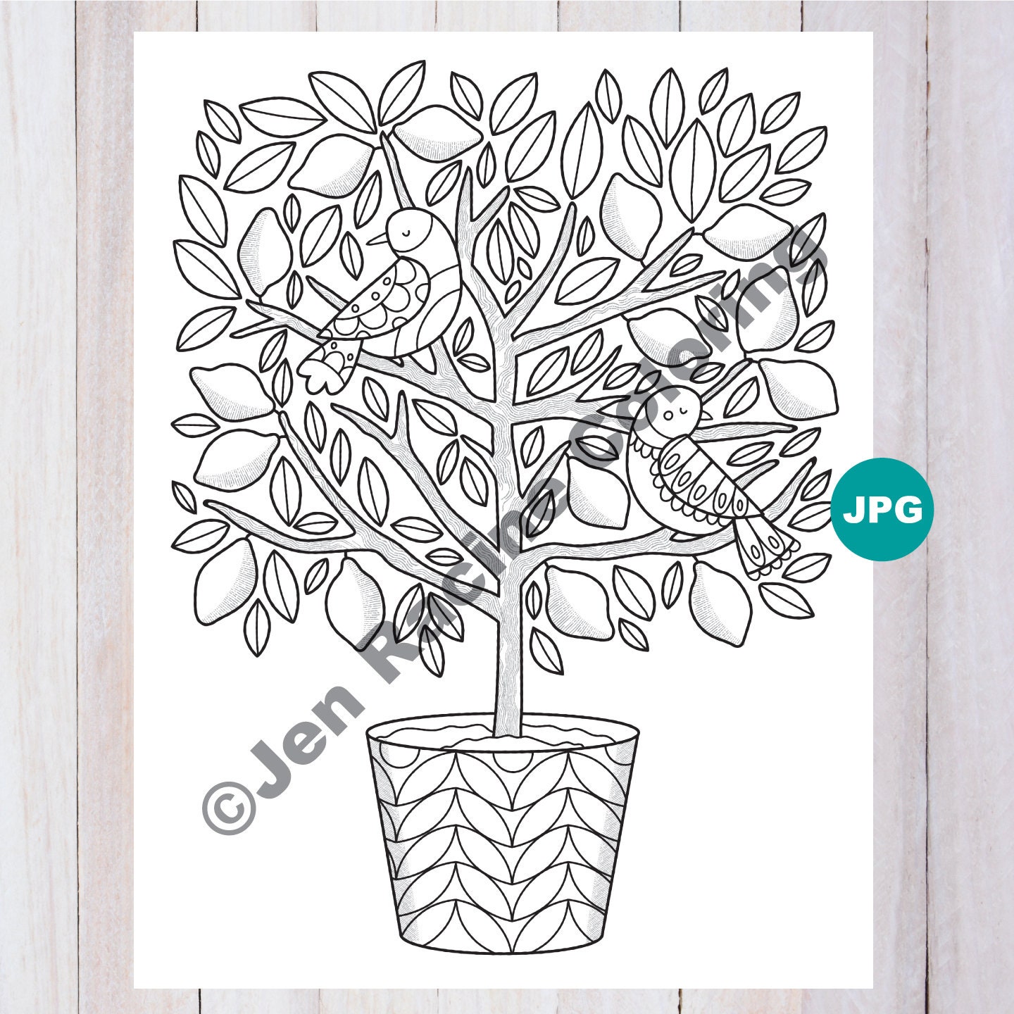 Lemon Tree Coloring Page