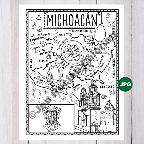 Michoacán Geography - Etsy