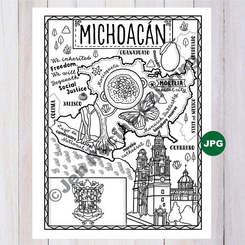 Michoacán Geography - Etsy