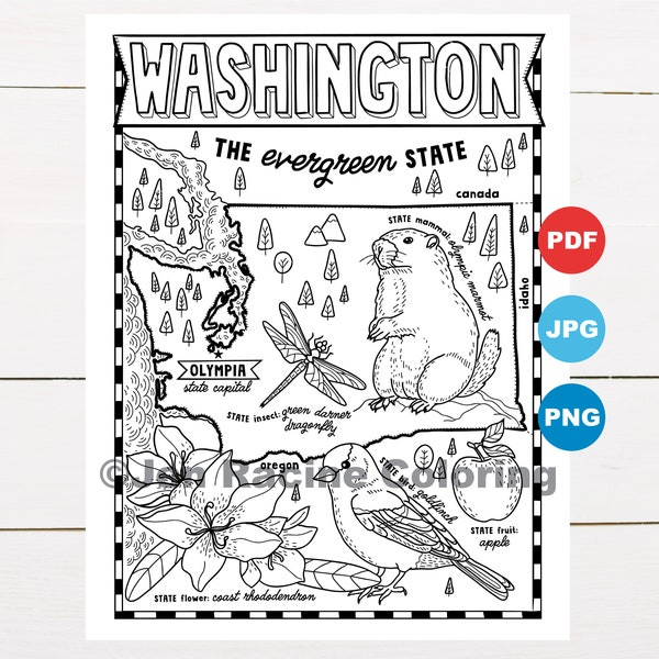 Washington State Art - Etsy